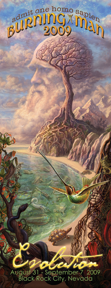 Burning Man 2008 Poster by C&C Ench